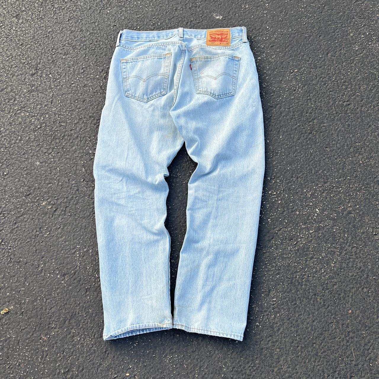 levi’s 501s levi strauss 501 jeans,, light washed... - Depop