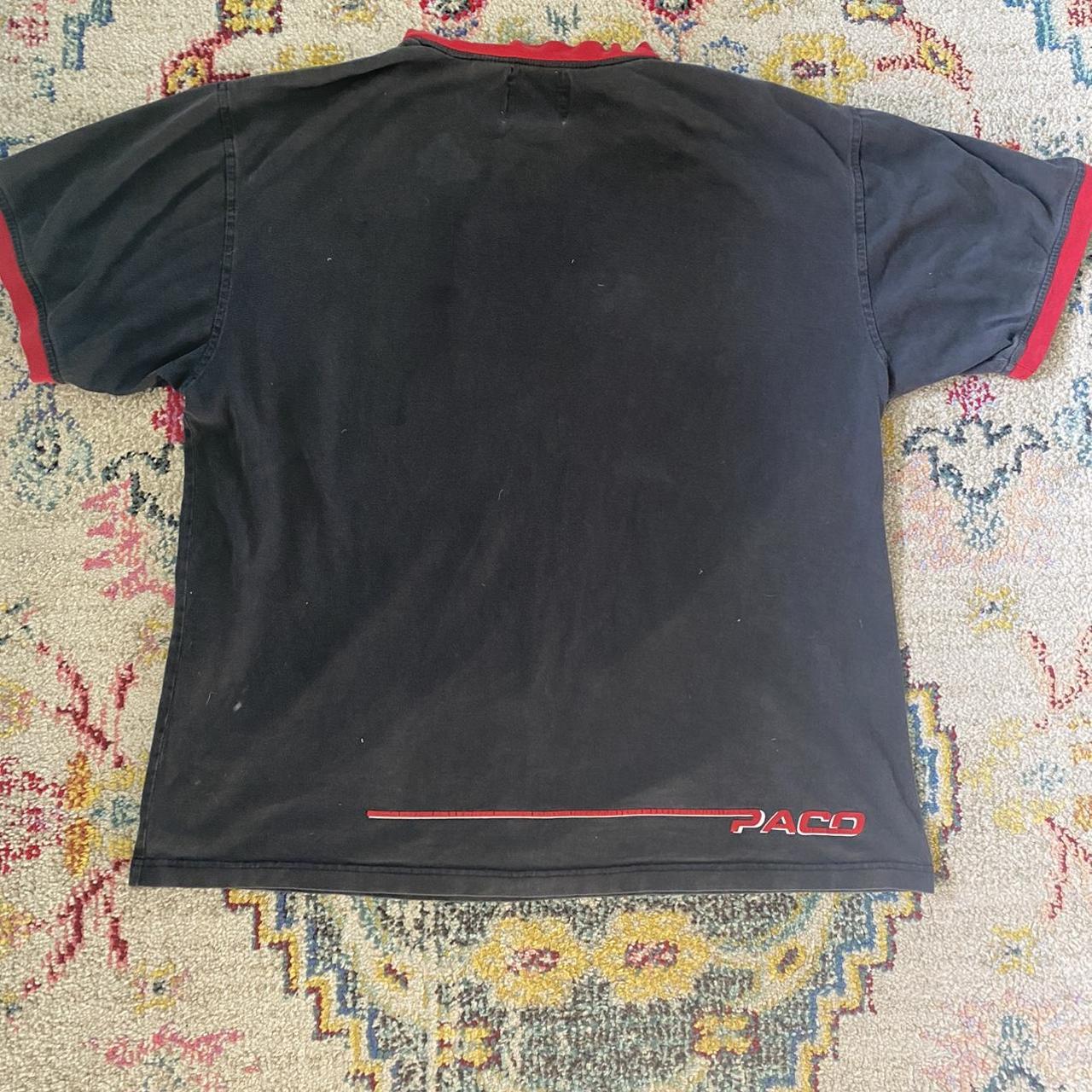 Paco Men's Grey and Red T-shirt | Depop