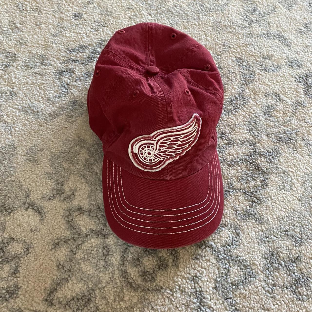 Vintage 90s Detroit Red Wings Cap Cool Color Scheme... - Depop