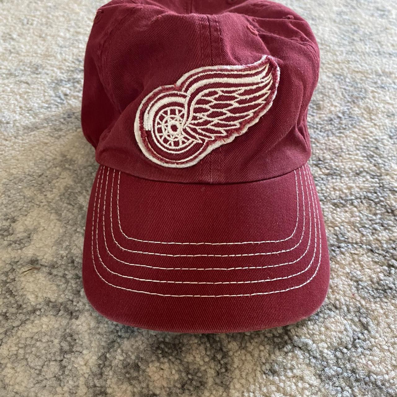 Vintage 90s Detroit Red Wings Cap Cool Color Scheme... - Depop