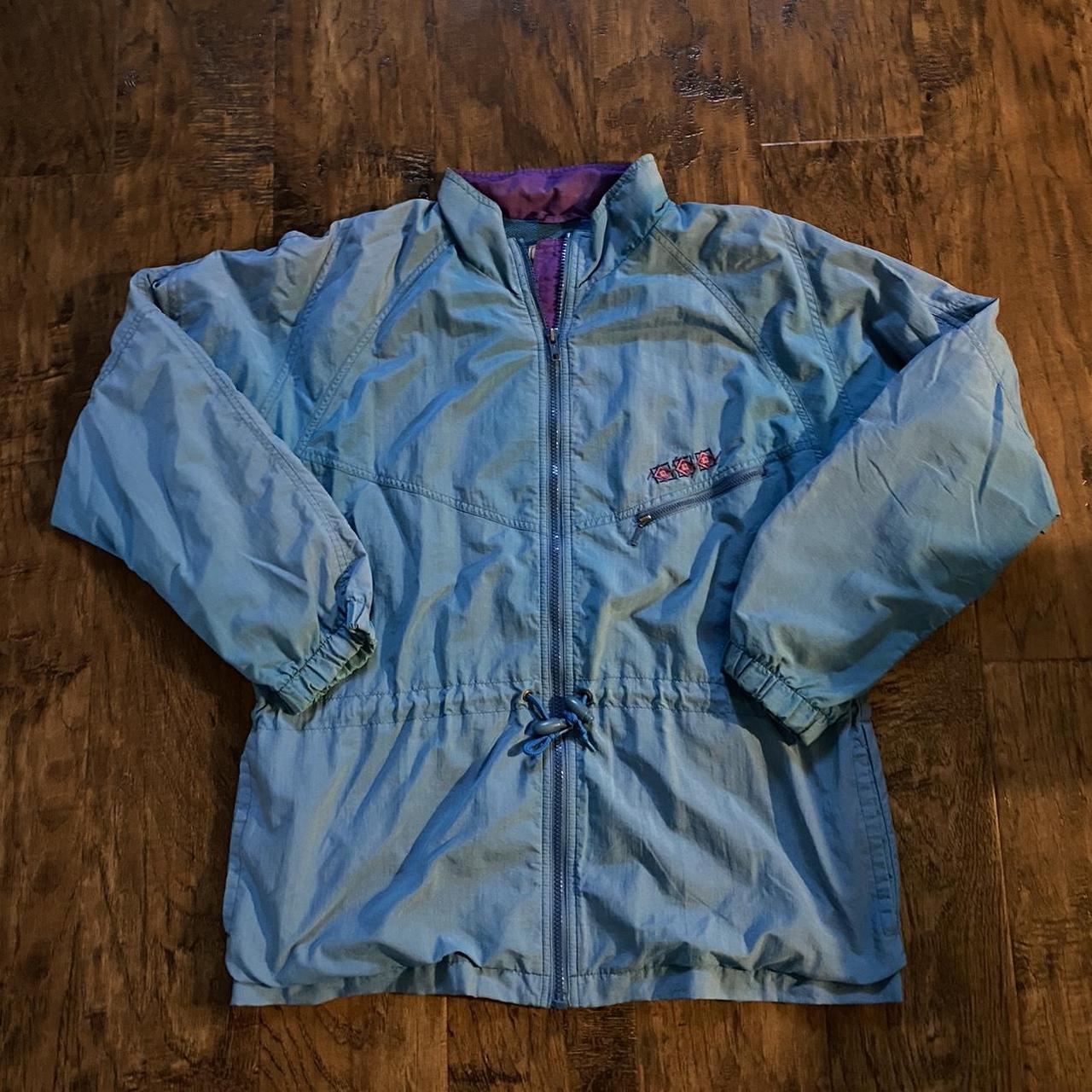 Vintage 90s L.L. Bean Windbreaker Cool AquaBerry... - Depop
