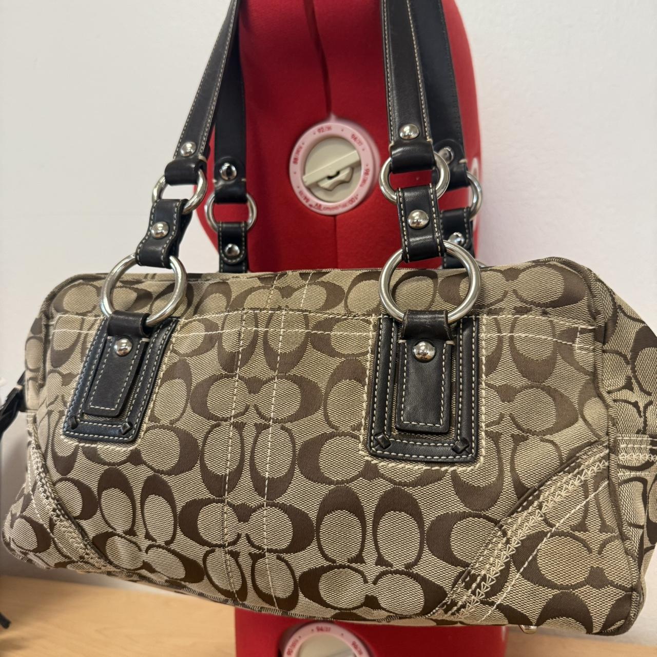 Vintage Brown Y2K Coach Monogram Satchel Shoulder... | Depop