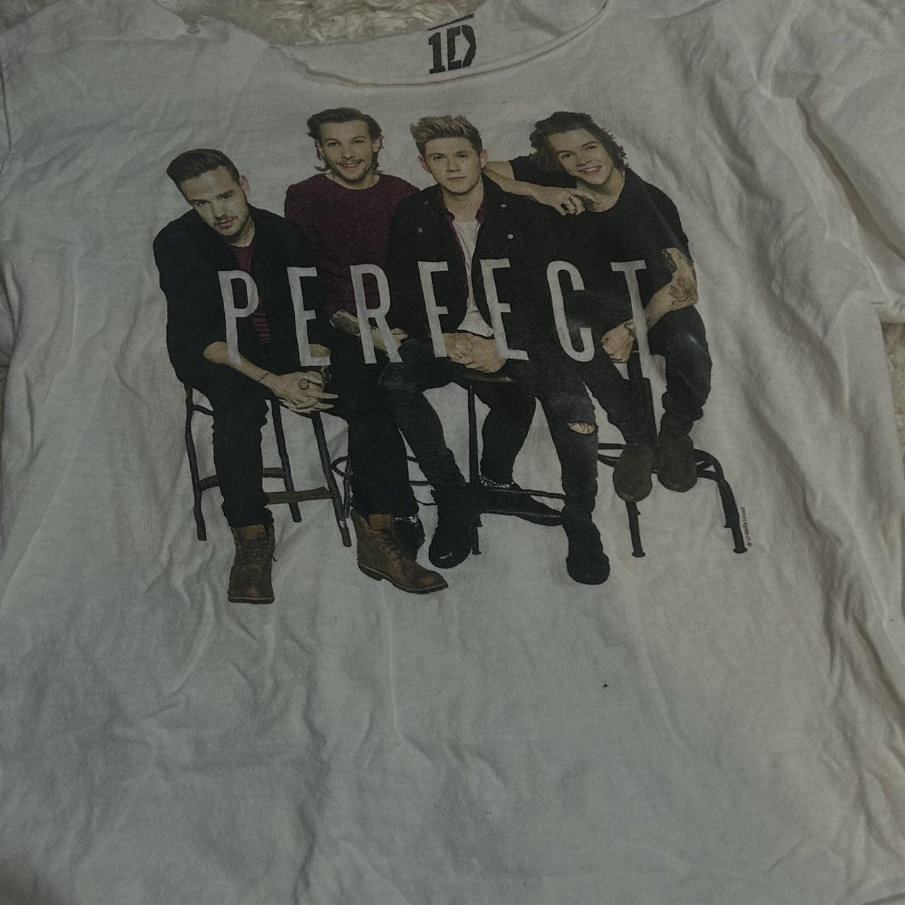 ONE DIRECTION off the shoulder tshirt real 1D... - Depop