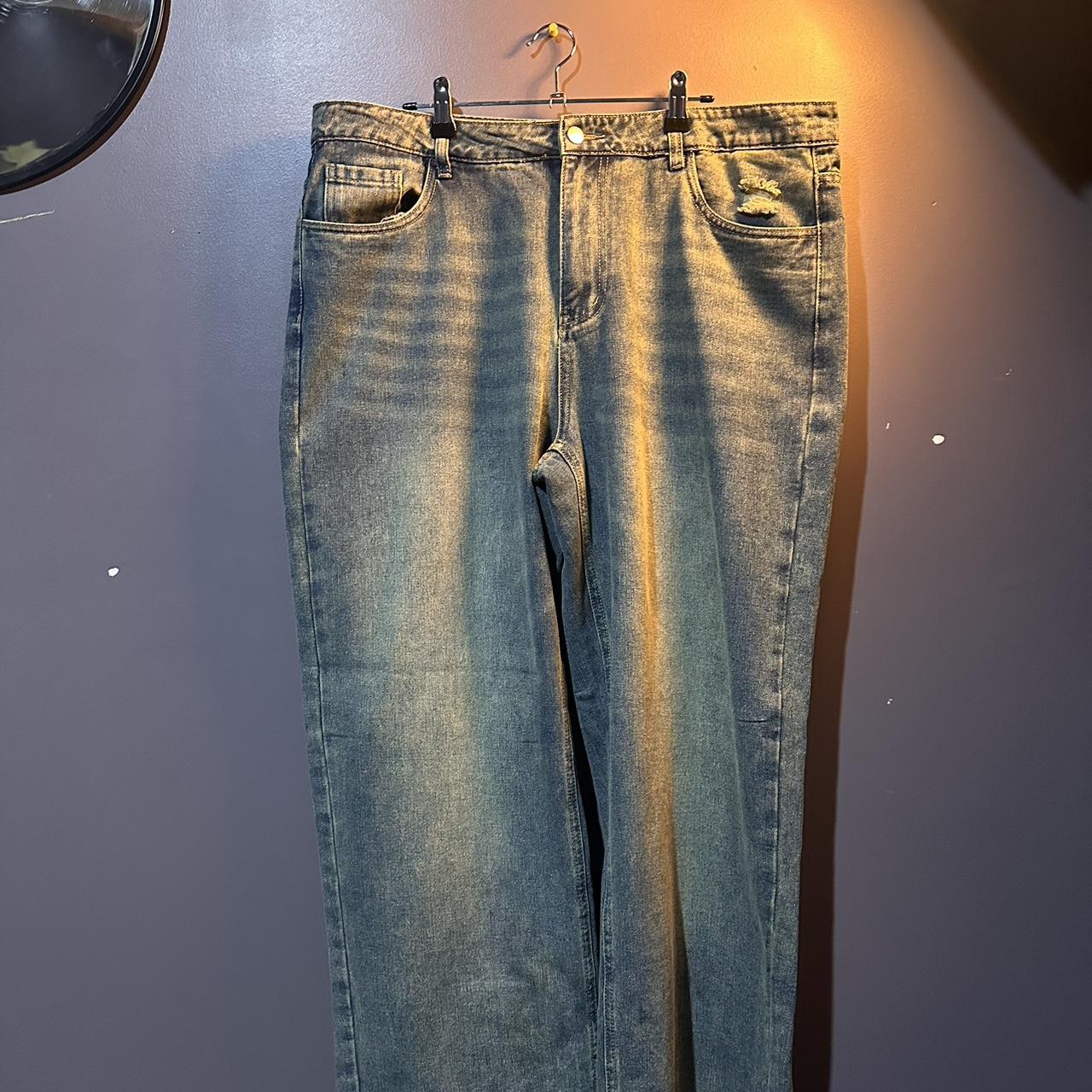 GREY WASH DENIM JEANS 💿💿💿 #staple... - Depop