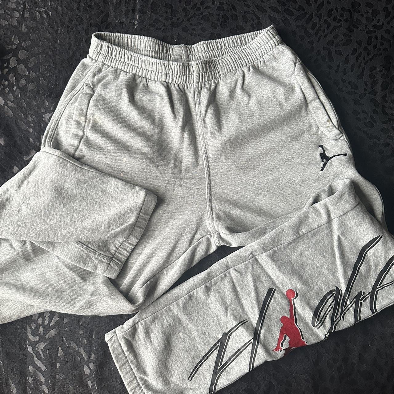 jordan sweatpants flaws shown in pictures &... - Depop
