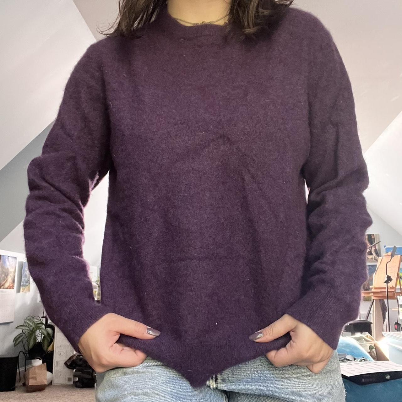 100% cashmere sweater purple women’s medium Super... - Depop