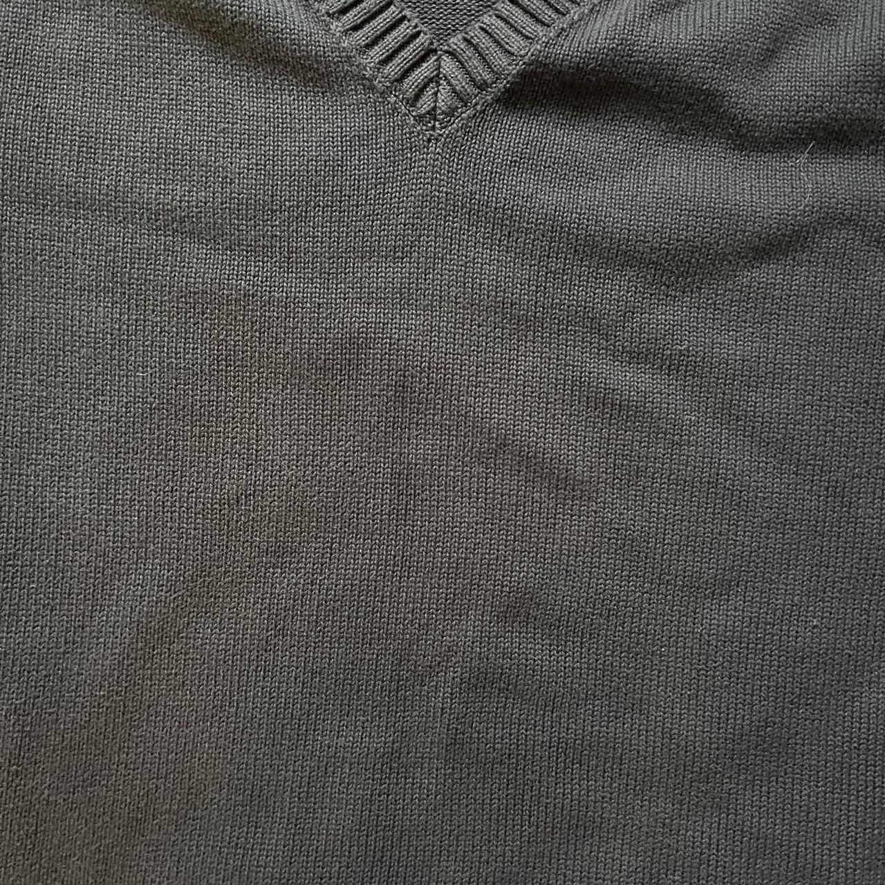 Ll bean green v neck cotton sweater XL Some stains... - Depop