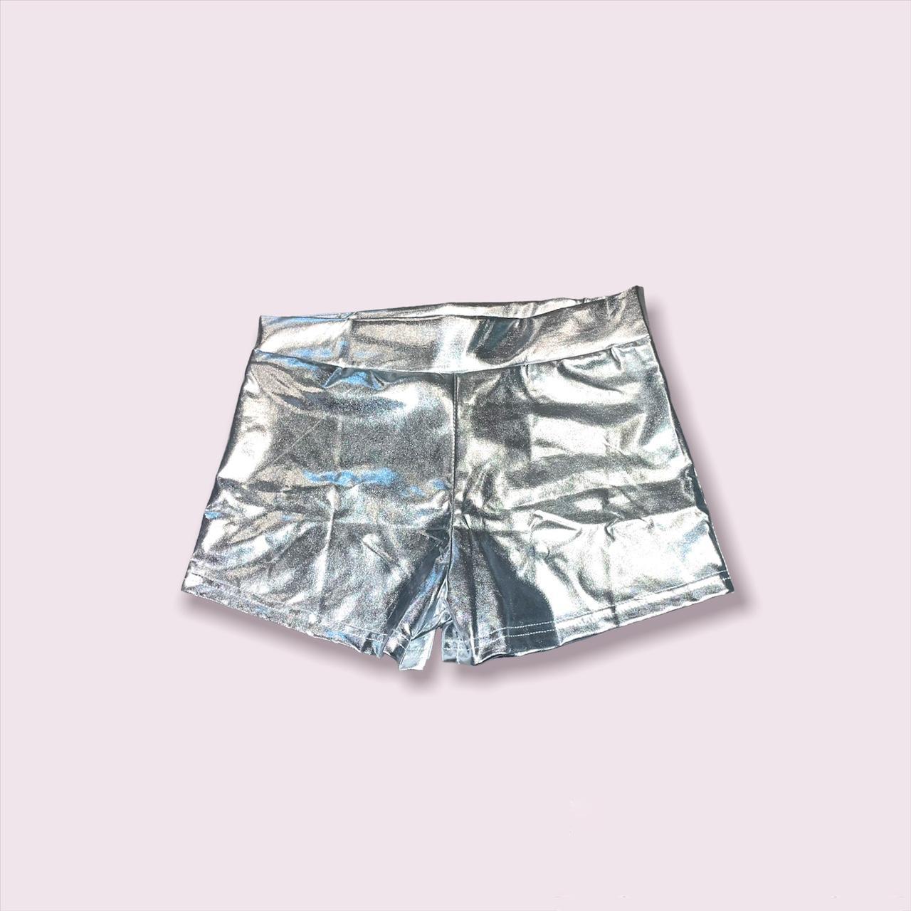 Women's Silver Shorts | Depop