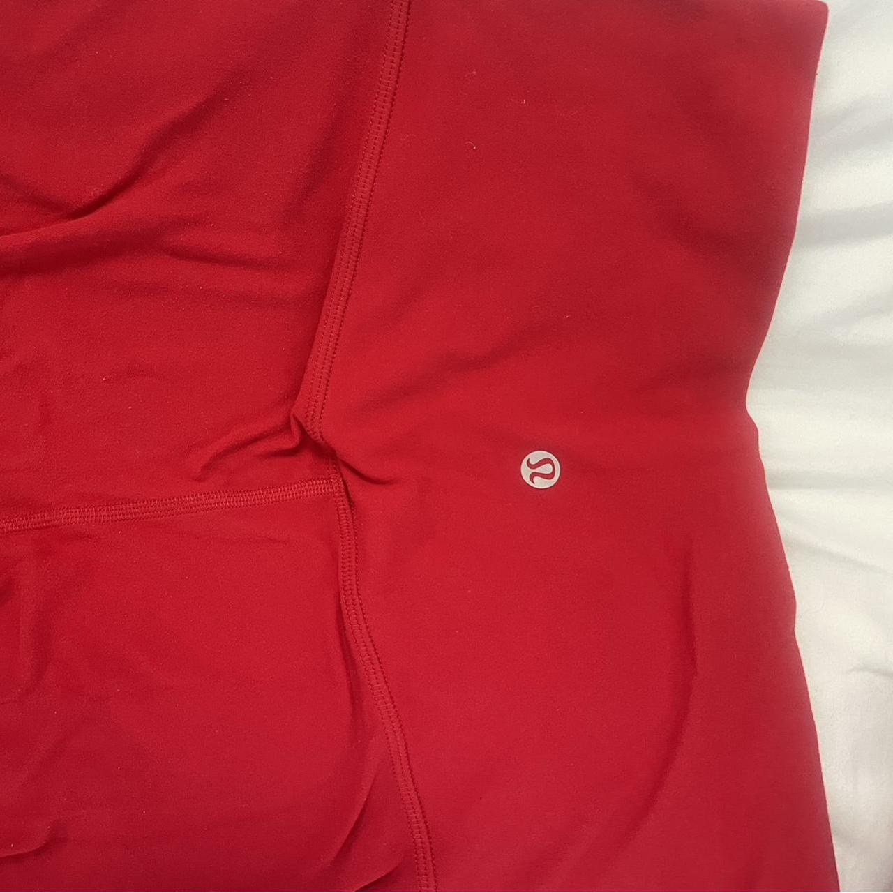 Red lululemon align leggings with slight pilling - Depop