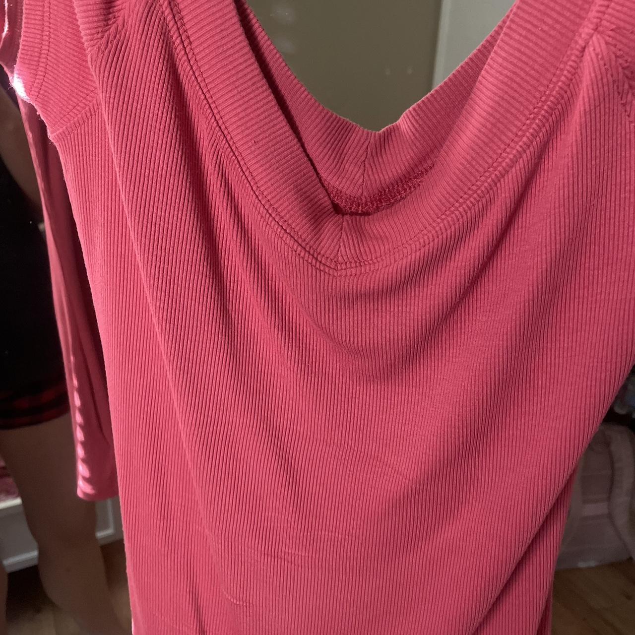 Boat neck pink and silver rhinestone bebe top - Depop