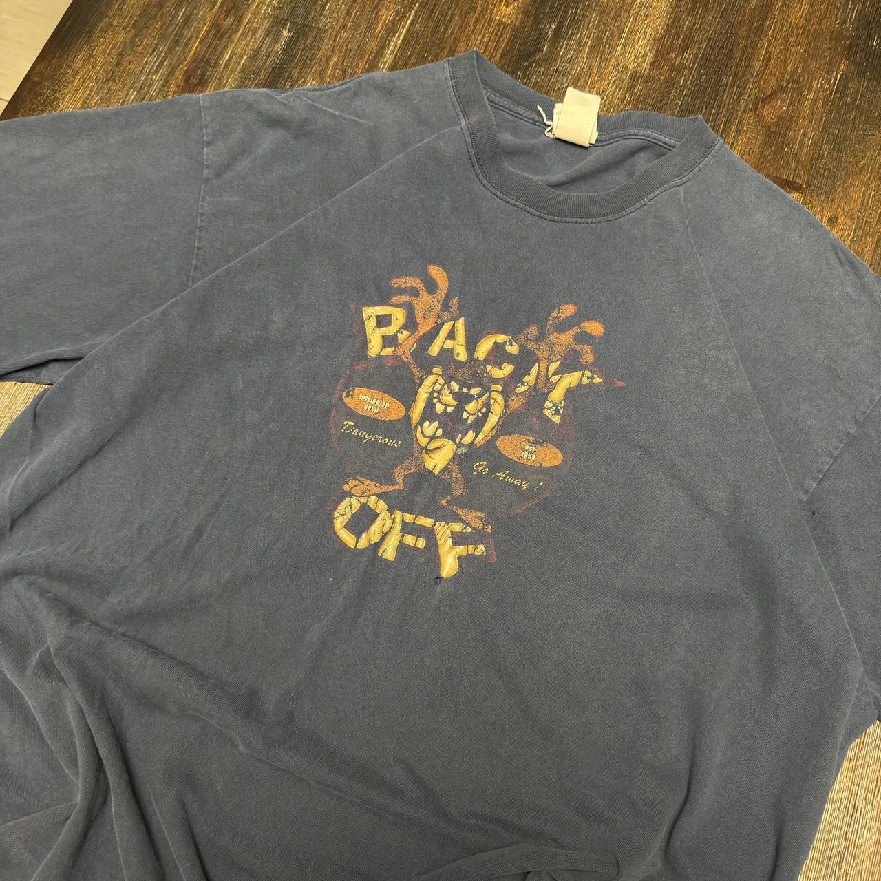 Vintage Looney Tunes Taz “Back Off” Center Graphic... | Depop