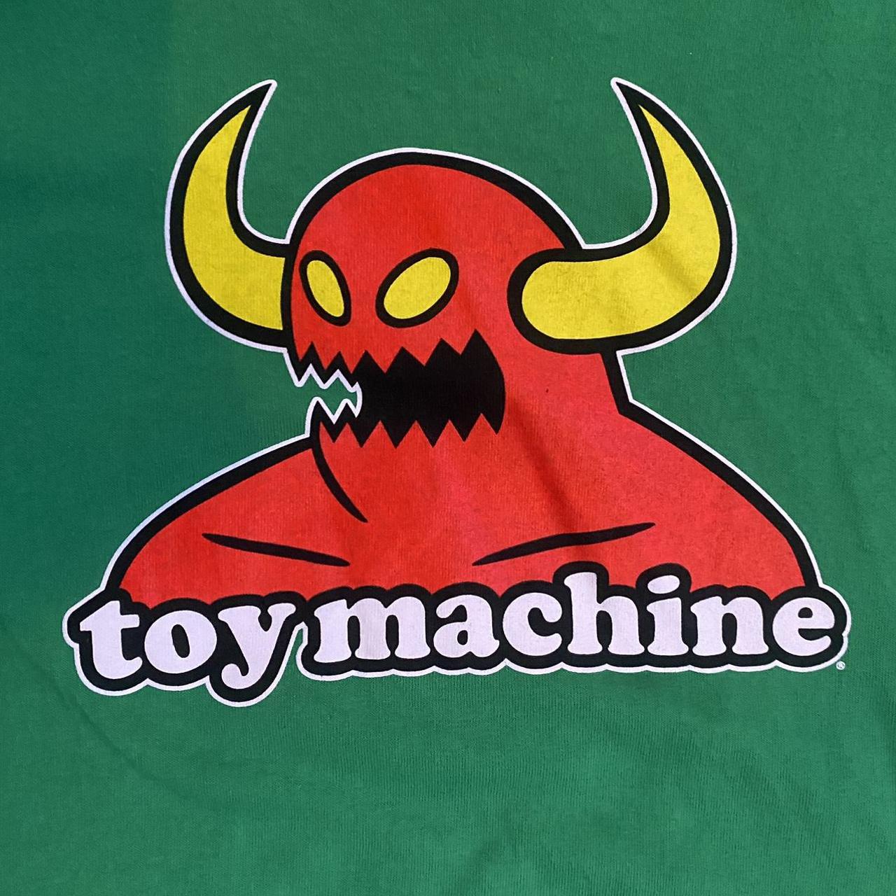a darker green YOUTH large toy machine devil shirt... - Depop