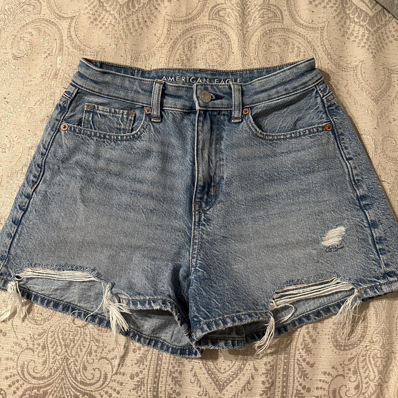 High waisted American Eagle shorts size 00 mom... - Depop