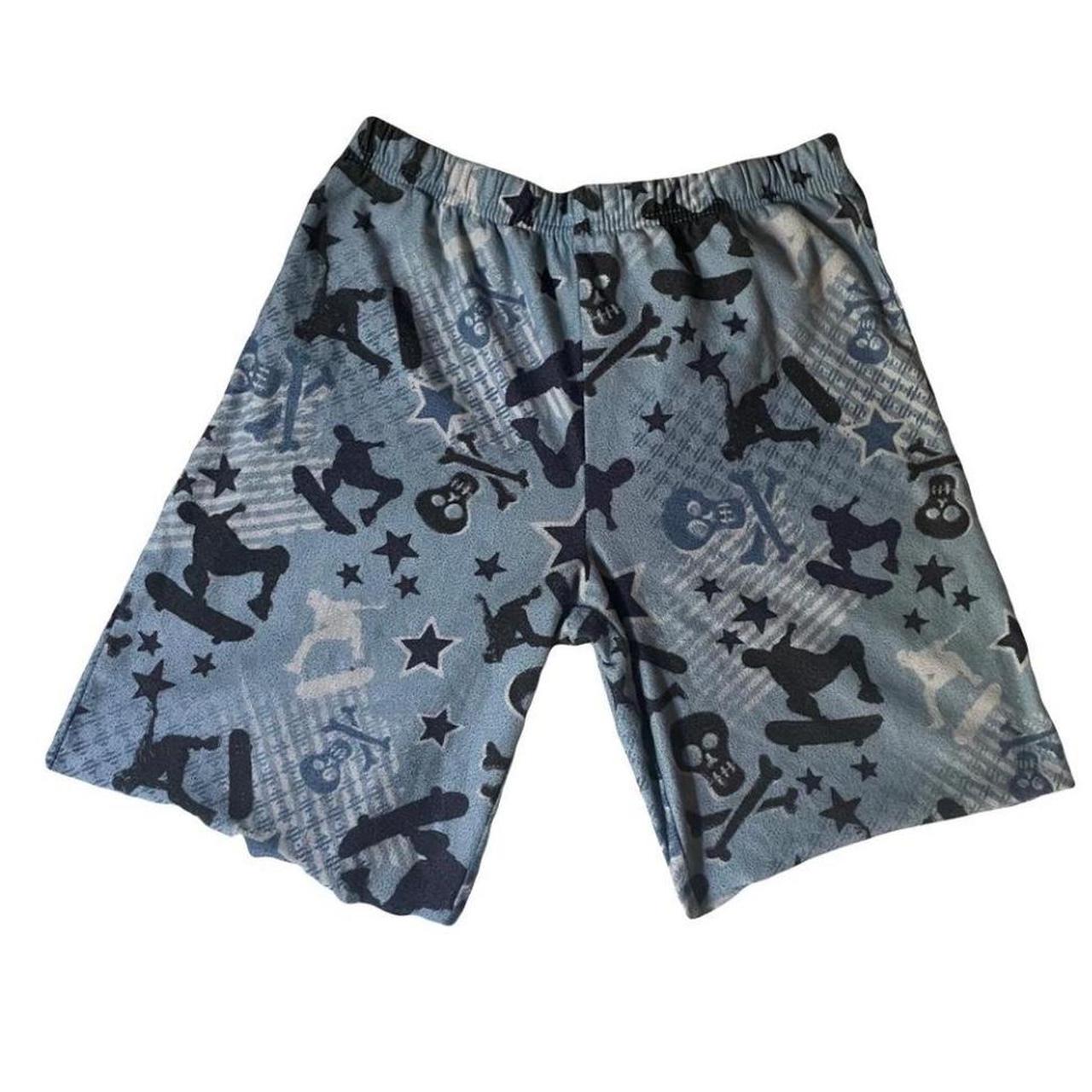 Y2K Light blue (pajama) shorts with... - Depop