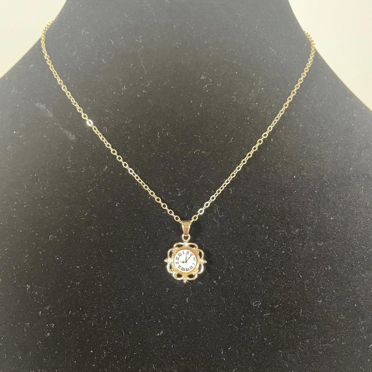 Alice in wonderland false clock necklace. Brand new... - Depop
