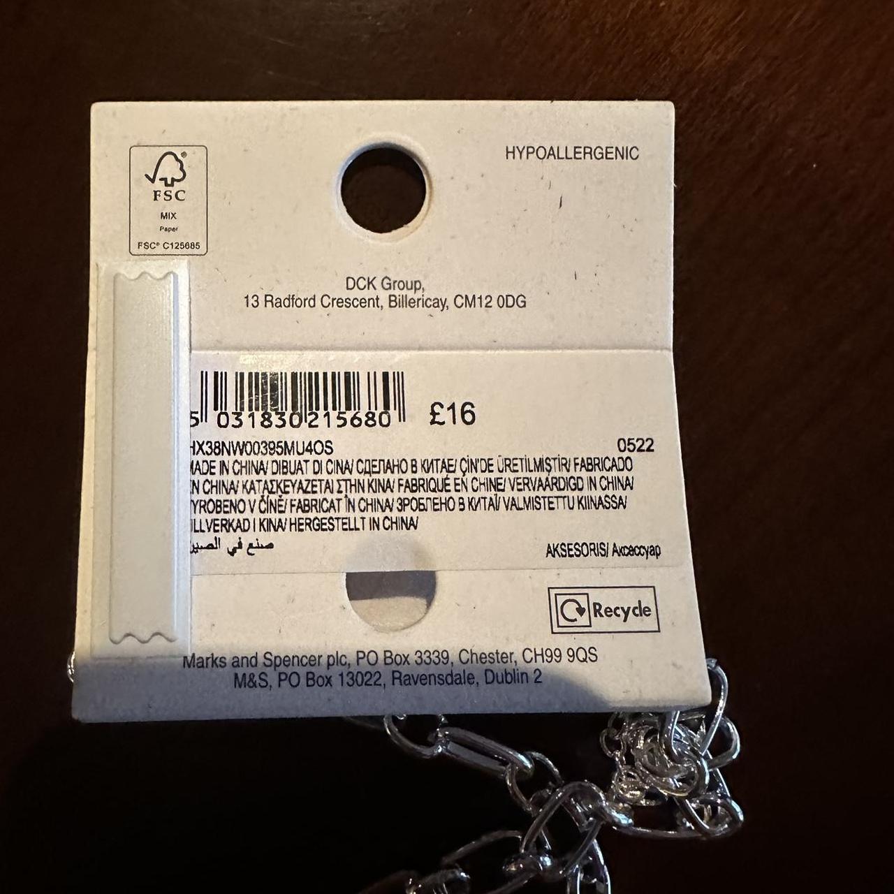 UK Marks and Spencer’s solid rhinestone chain... - Depop