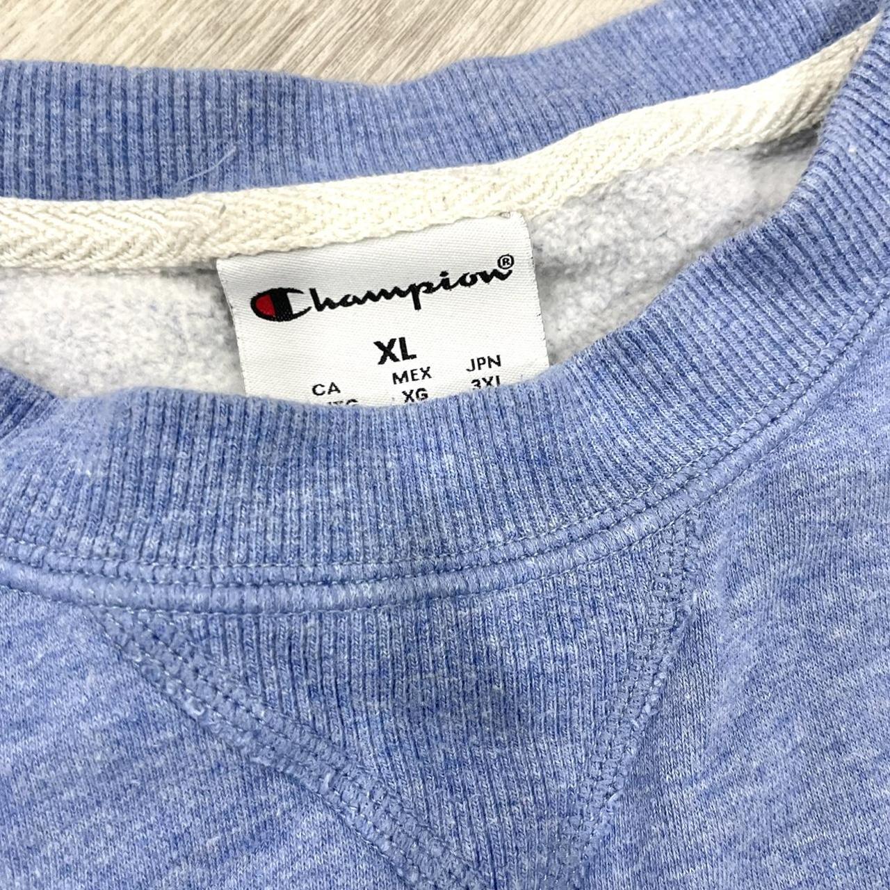 plain blue champion XL men’s crewneck #backtoschool... - Depop