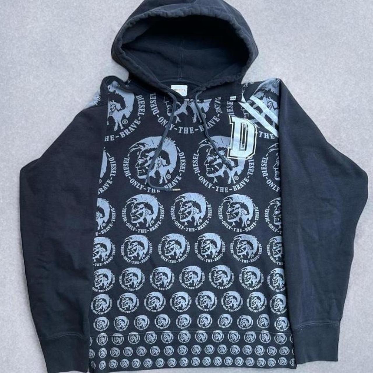 diesel aop main body hoodie - Depop