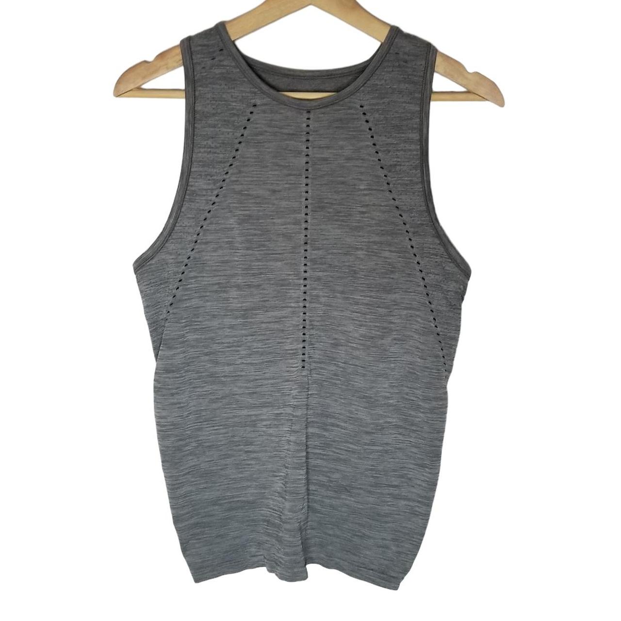 Athleta Foothill Split Back Tank Top Gray Open Back... - Depop