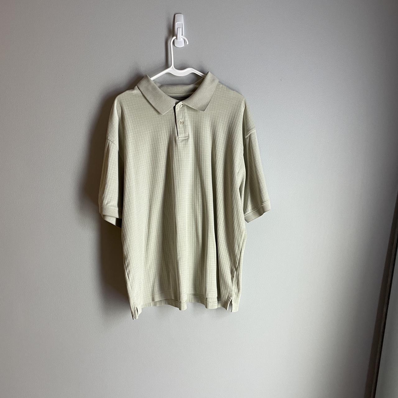 Off white half button polo - Depop