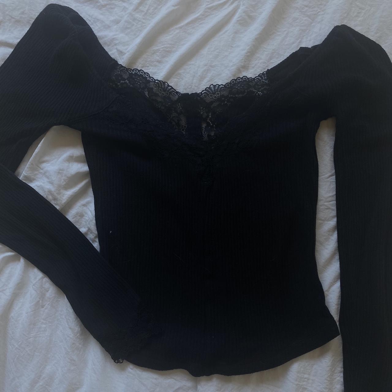 Free people off the shoulder sweater 🧸 Lace... - Depop