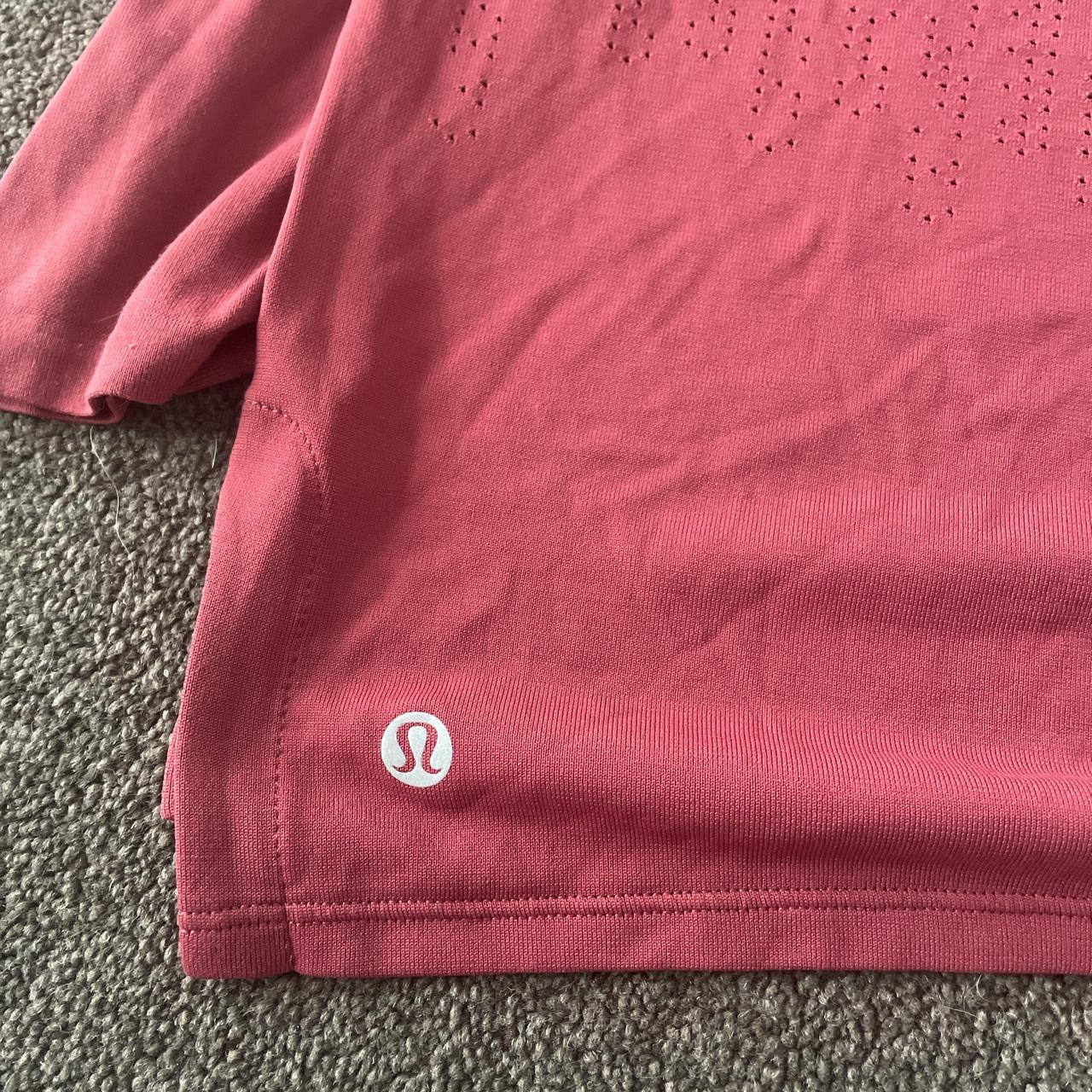 Lululemon red long sleeve Size 4 Retail price $89 - Depop