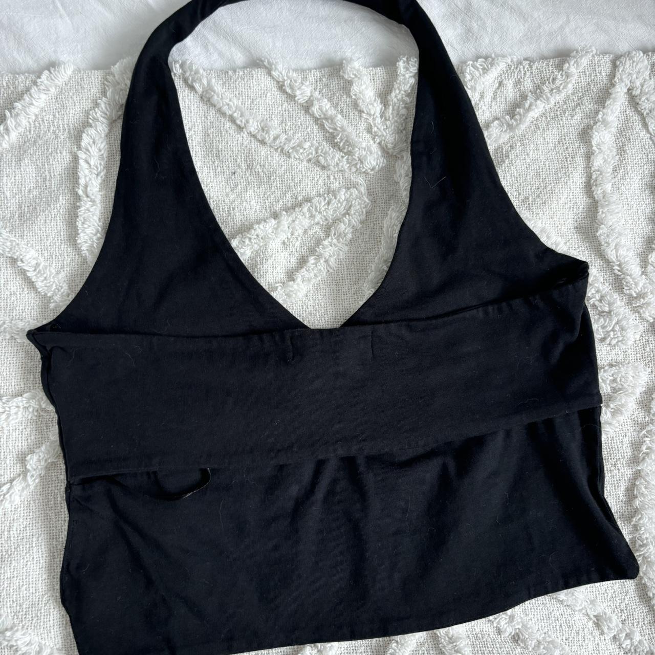 Supre black halter neck cropped top Not soled in... - Depop