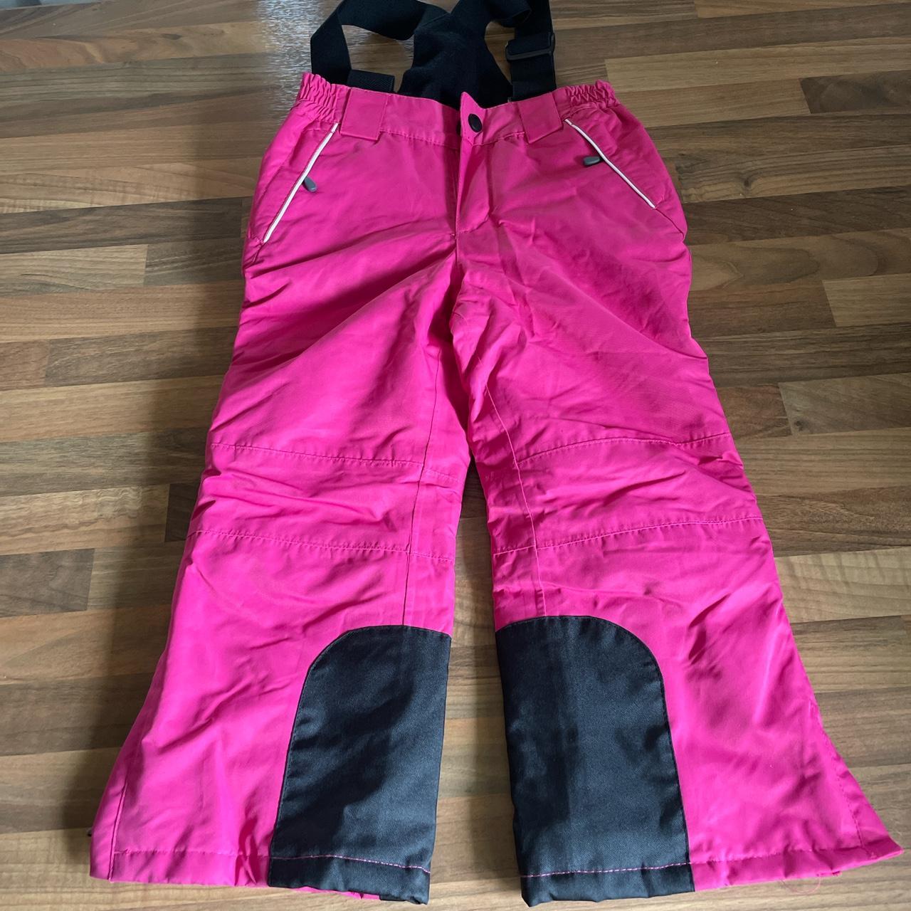 PINK KIDS SNOW PANTS ⛄️ Kids size 3 Only worn a... - Depop
