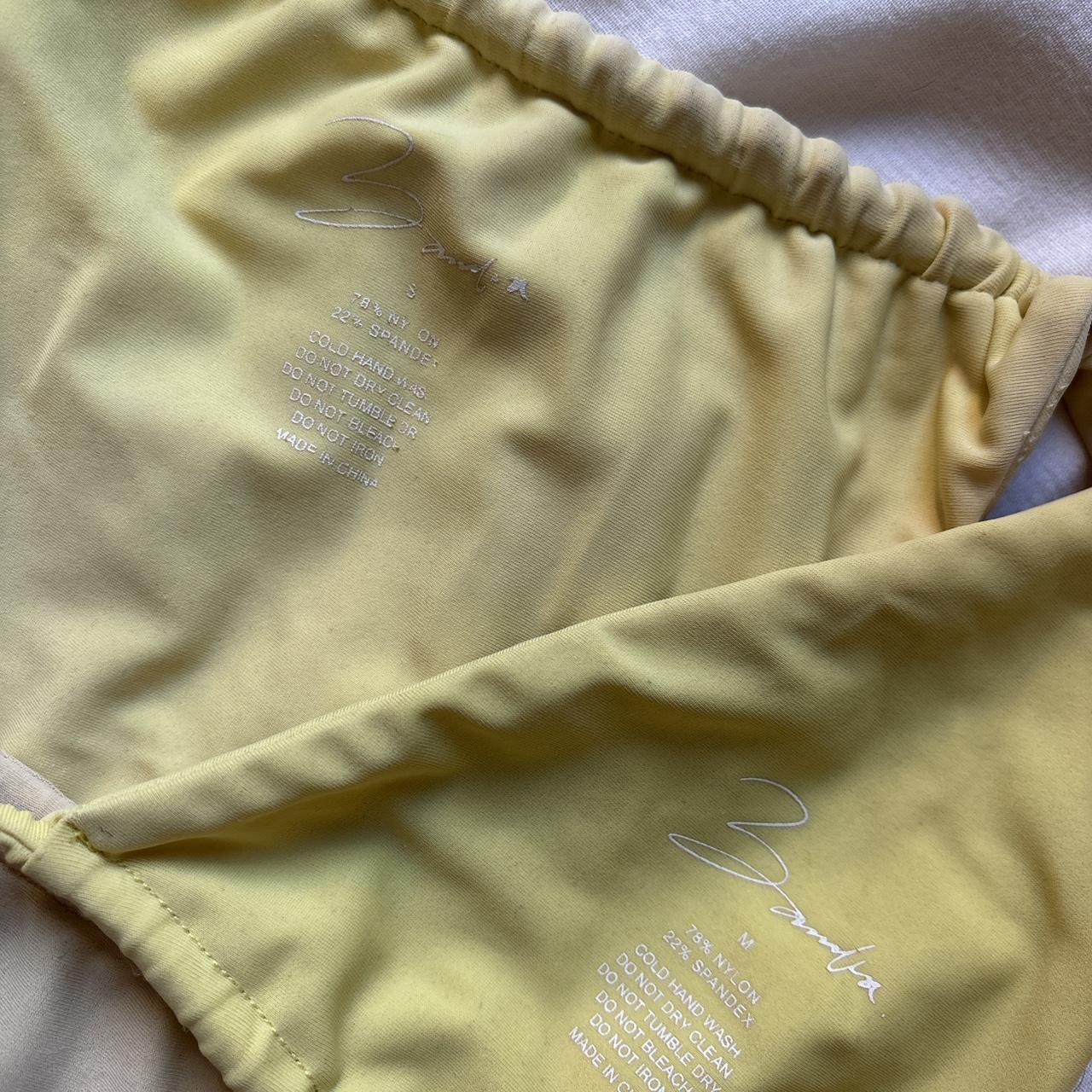 bamba swim lemon bikini set medium top small... | Depop