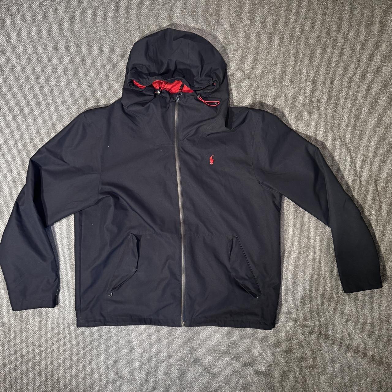 Ralph Lauren rain jacket! Size Large Dark... - Depop