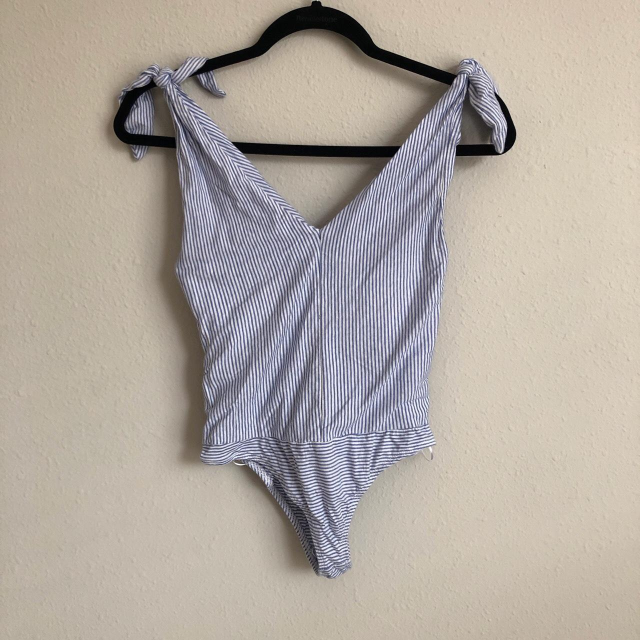 ZARA ONE PIECE TOP -one piece -tie shoulder - Depop