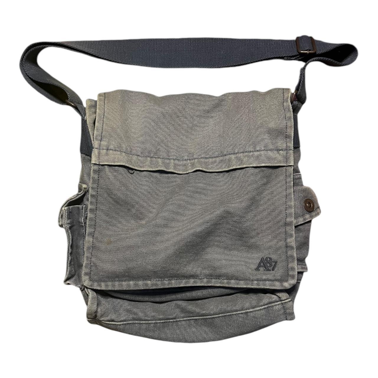 Vintage A87 Aeropostale faded medium sized messenger... - Depop
