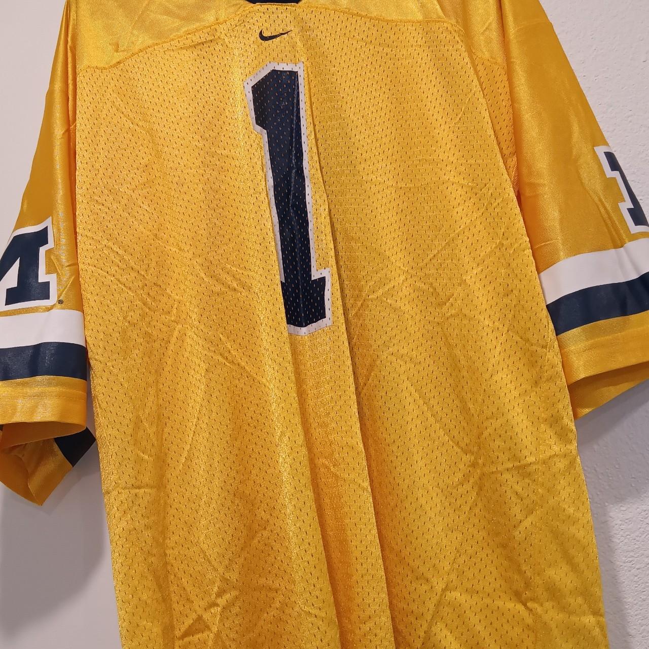 Nike Michigan Wolverines yellow football jersey... - Depop