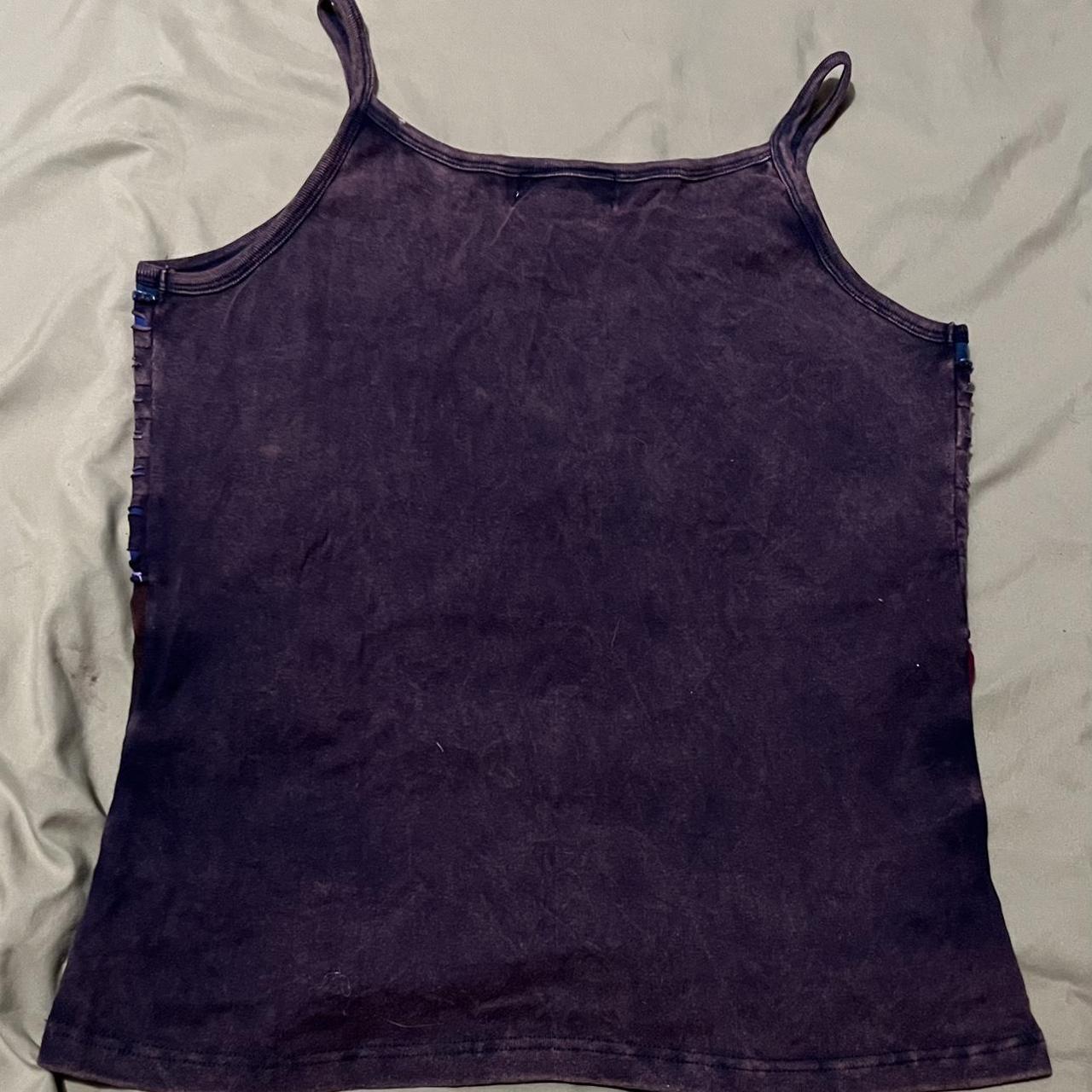 Multi colored patchwork tank top XL length: 24... - Depop