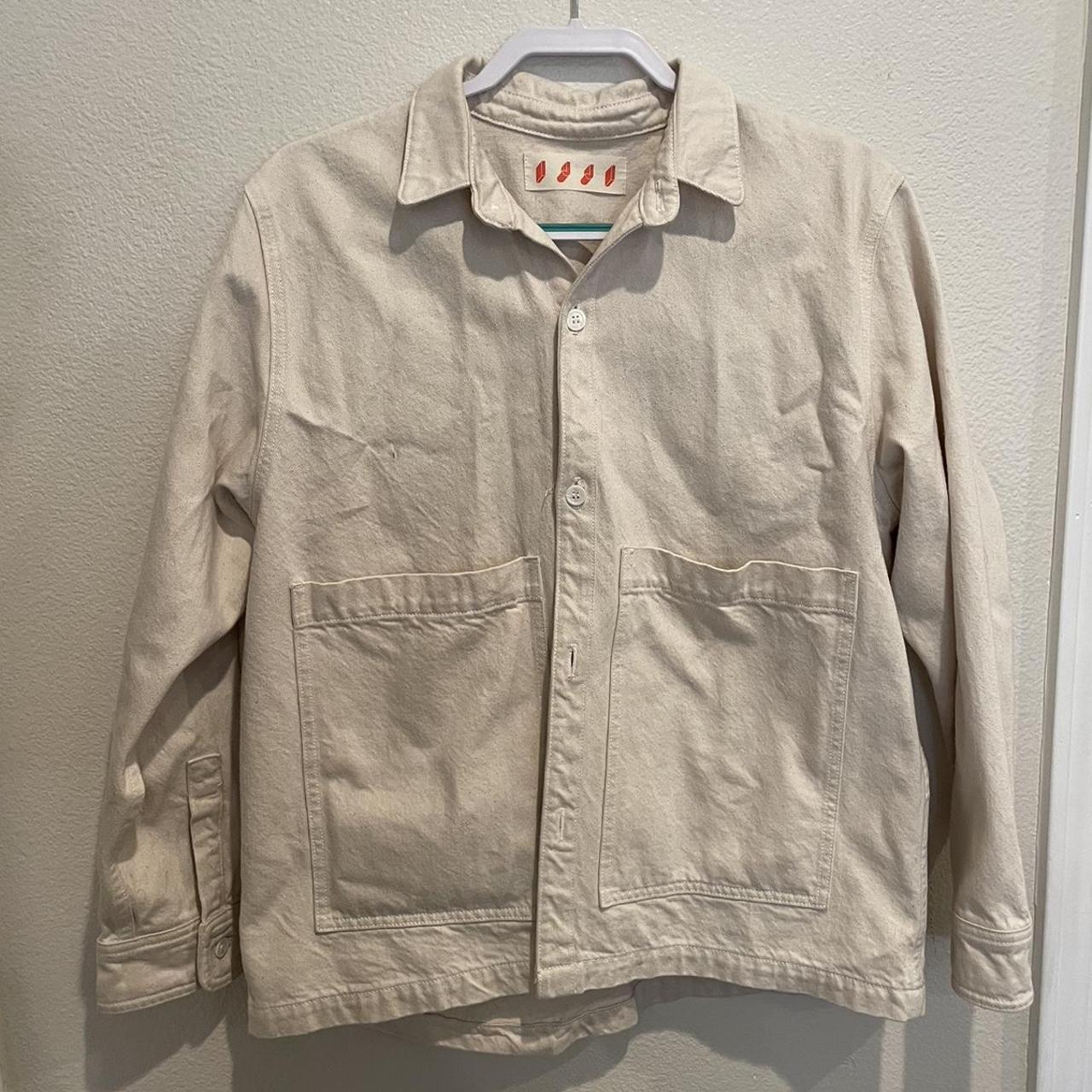 Carhartt WIP Men's Cream Jacket | Depop