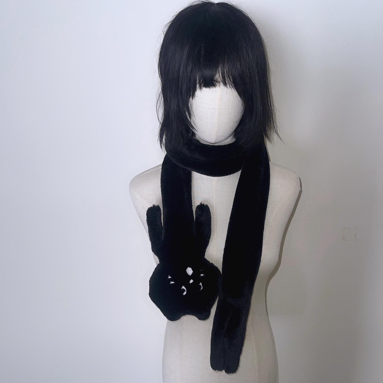 looooong long ne-net nyaaa soft plush black cat... | Depop