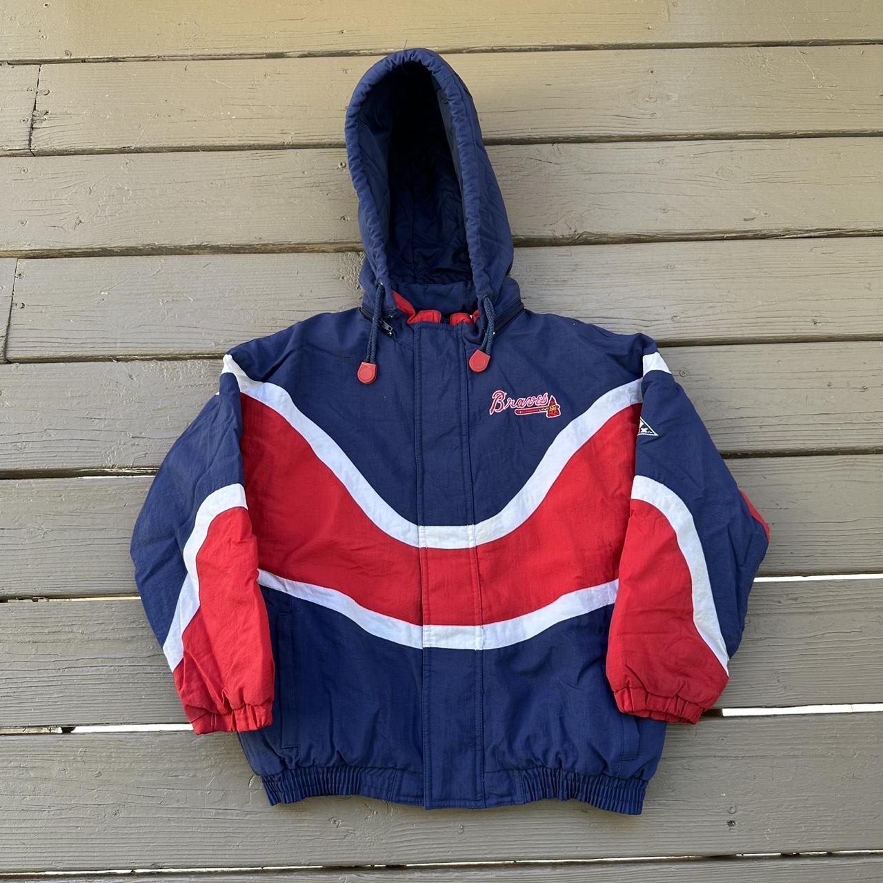 90’s Atlanta Braves Apex One Jacket -Starter jacket... - Depop