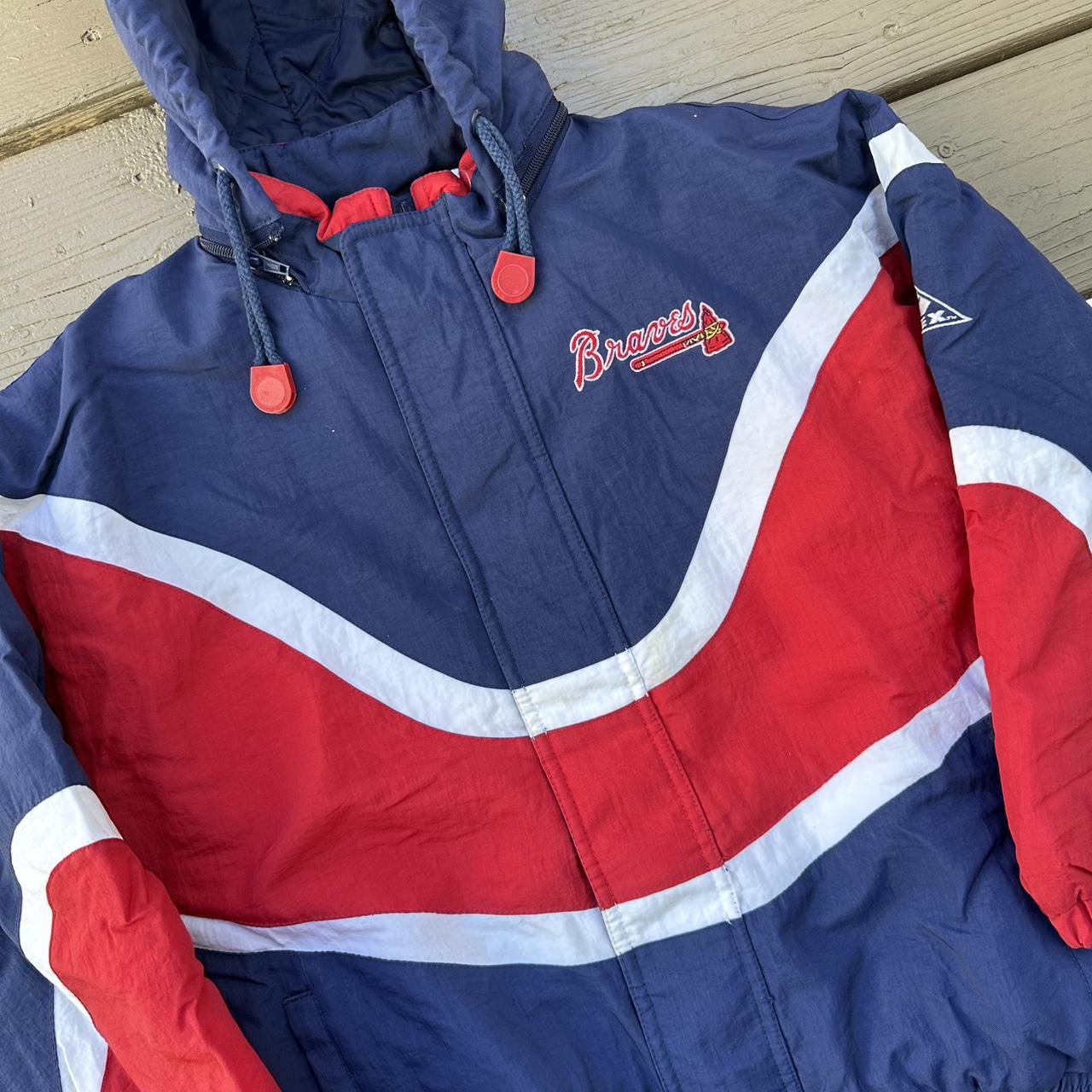90’s Atlanta Braves Apex One Jacket -Starter jacket... - Depop