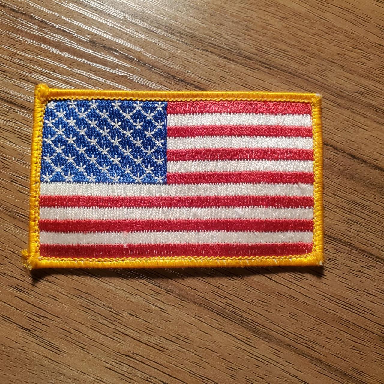 American Flag embroidered patch. In great... - Depop