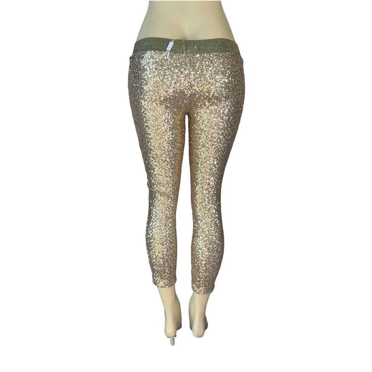 Women's Gold Leggings | Depop