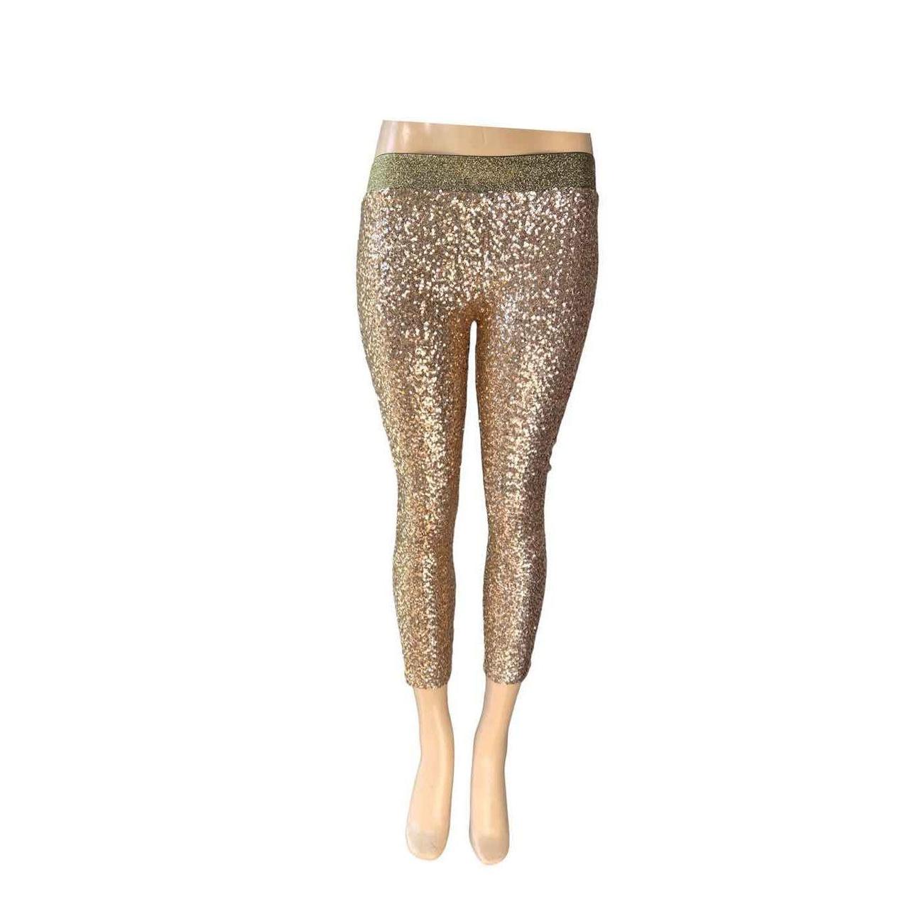 Women's Gold Leggings | Depop