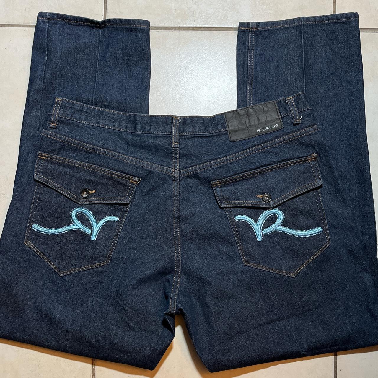 Rocawear Men Blue Denim Jeans - Has the R on the... - Depop