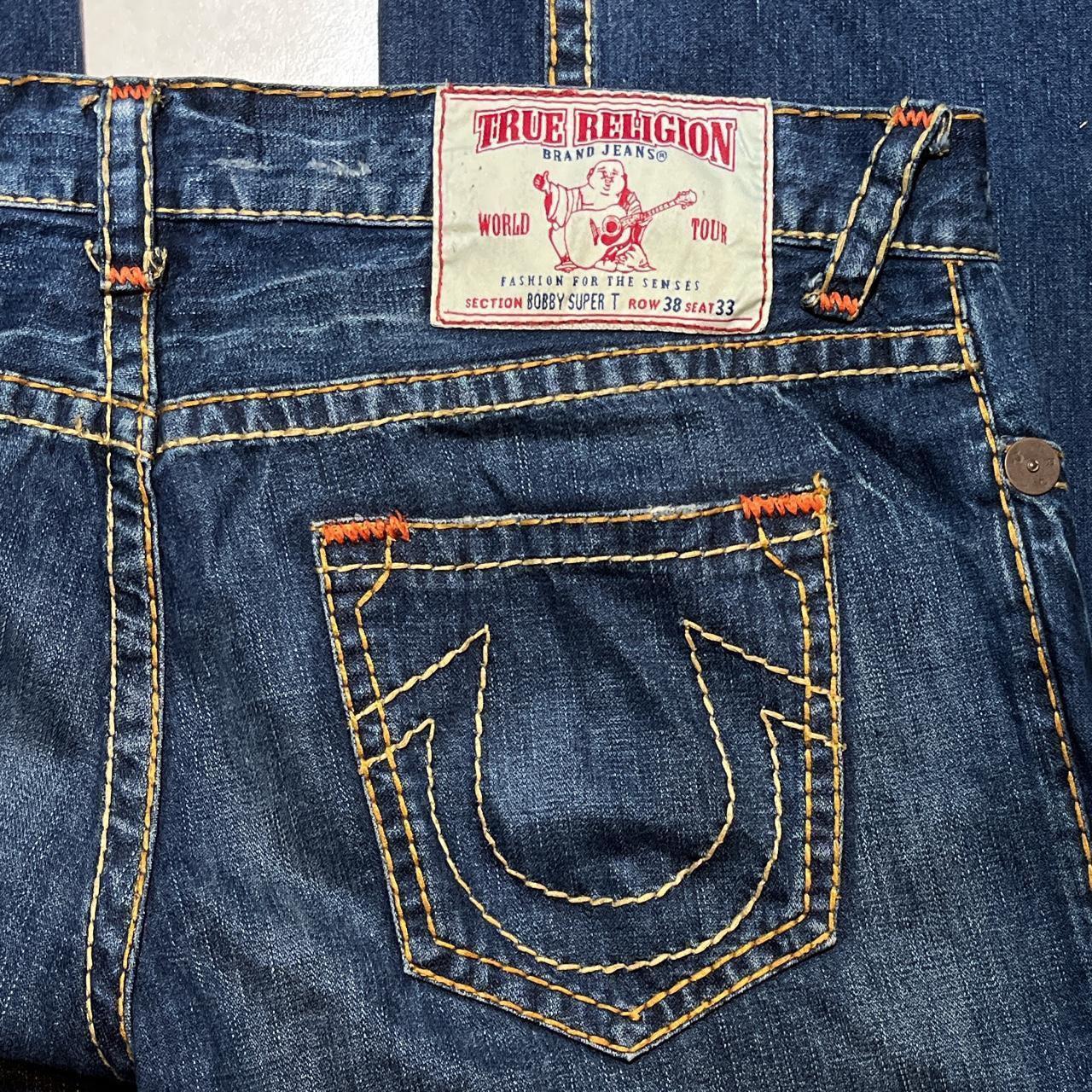 True Religion Men Blue Denim Jeans - Almost a 10”... - Depop