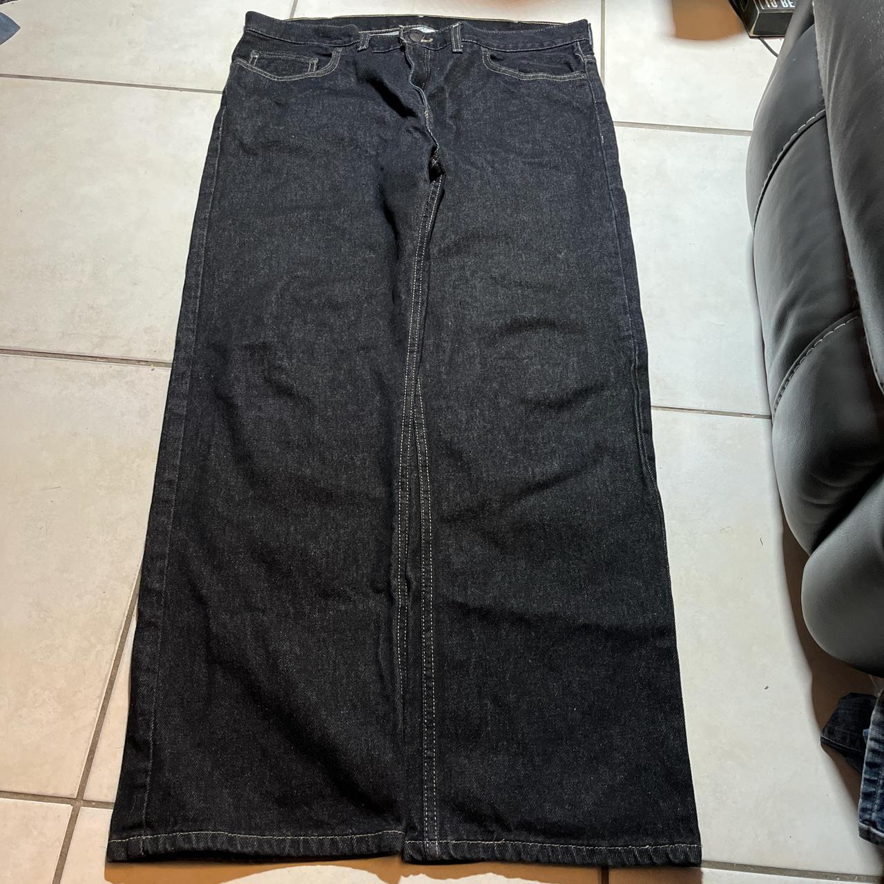 Faded Glory Men Black Denim Jeans - Has a 10” leg... - Depop