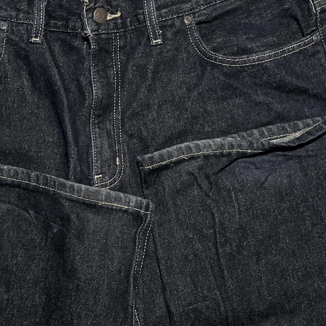 Faded Glory Men Black Denim Jeans - Has a 10” leg... - Depop