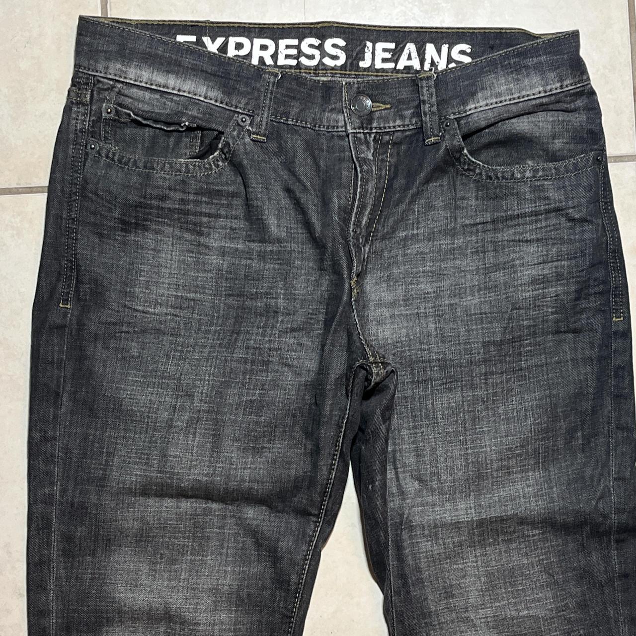 Express Men Black Denim Bootcut Jeans - Has a 9” leg... - Depop