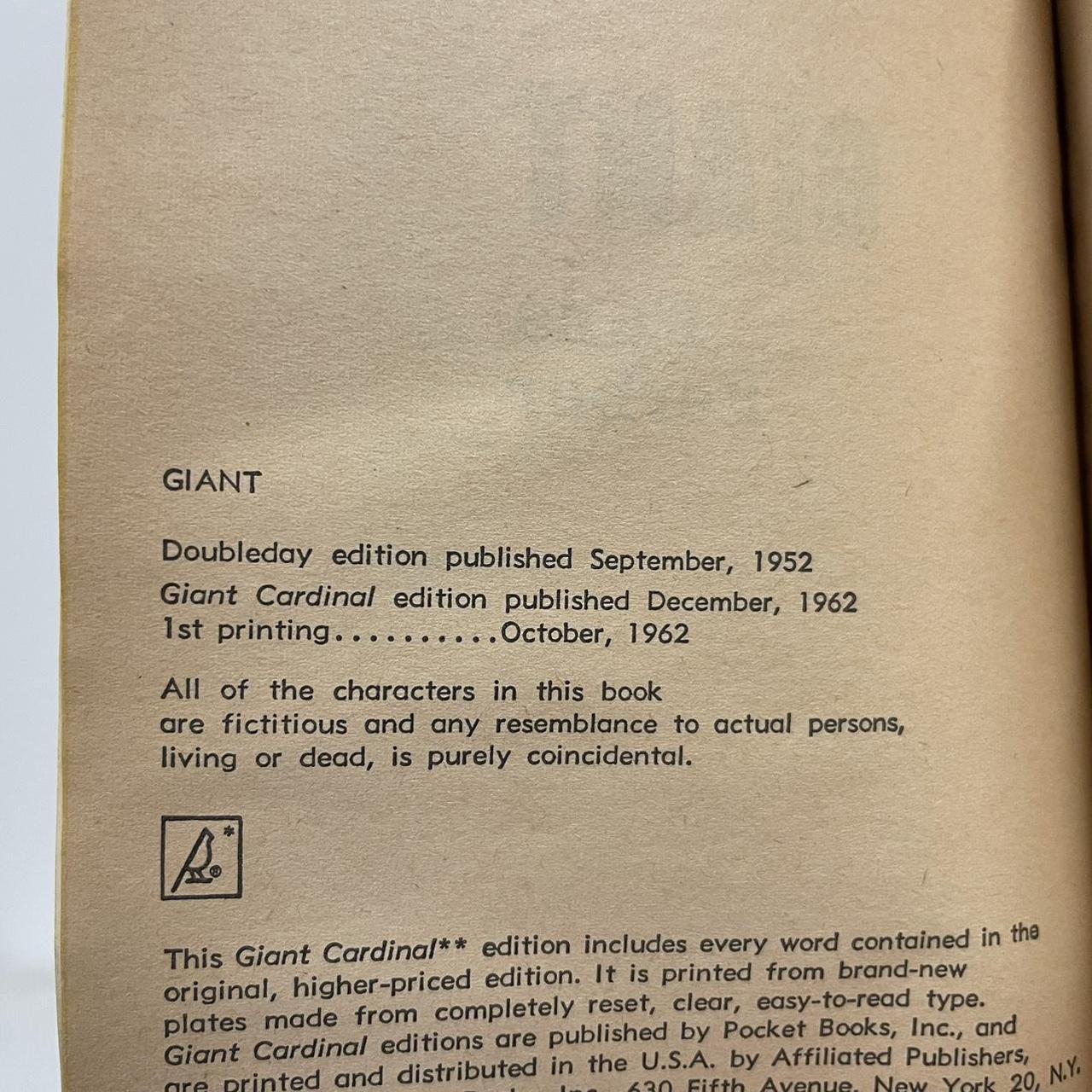 Giant Edna Ferber 1962 paperback edition “A... | Depop