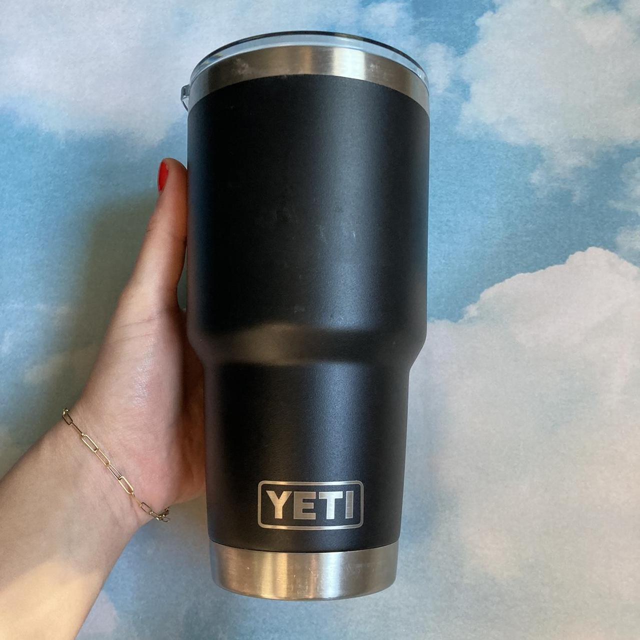 Black Yeti Tumbler Used once, Minor signs of wear,... - Depop