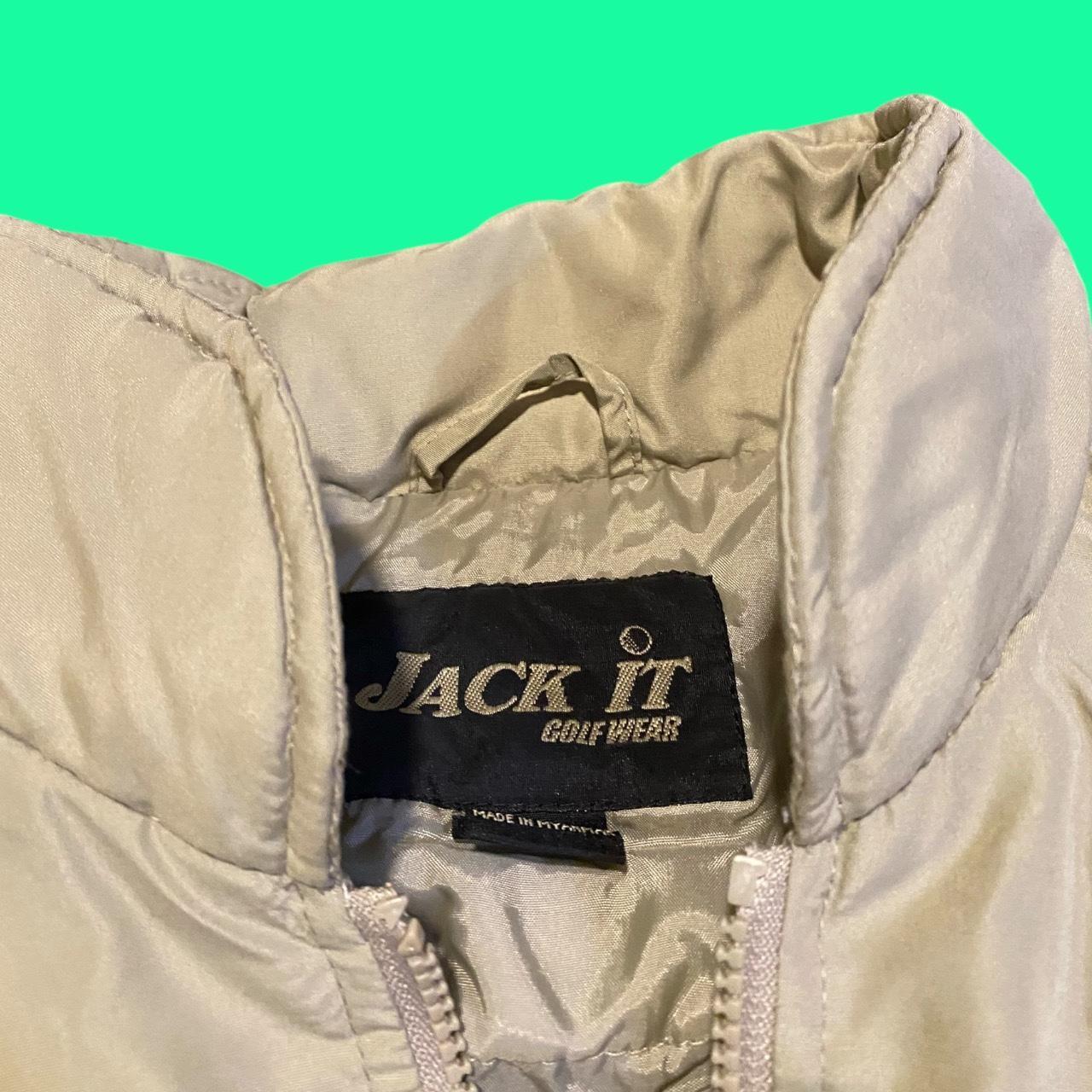 TAN PUFFER JACKET • BEAUTIFUL GOLF JACKET • GREAT... - Depop