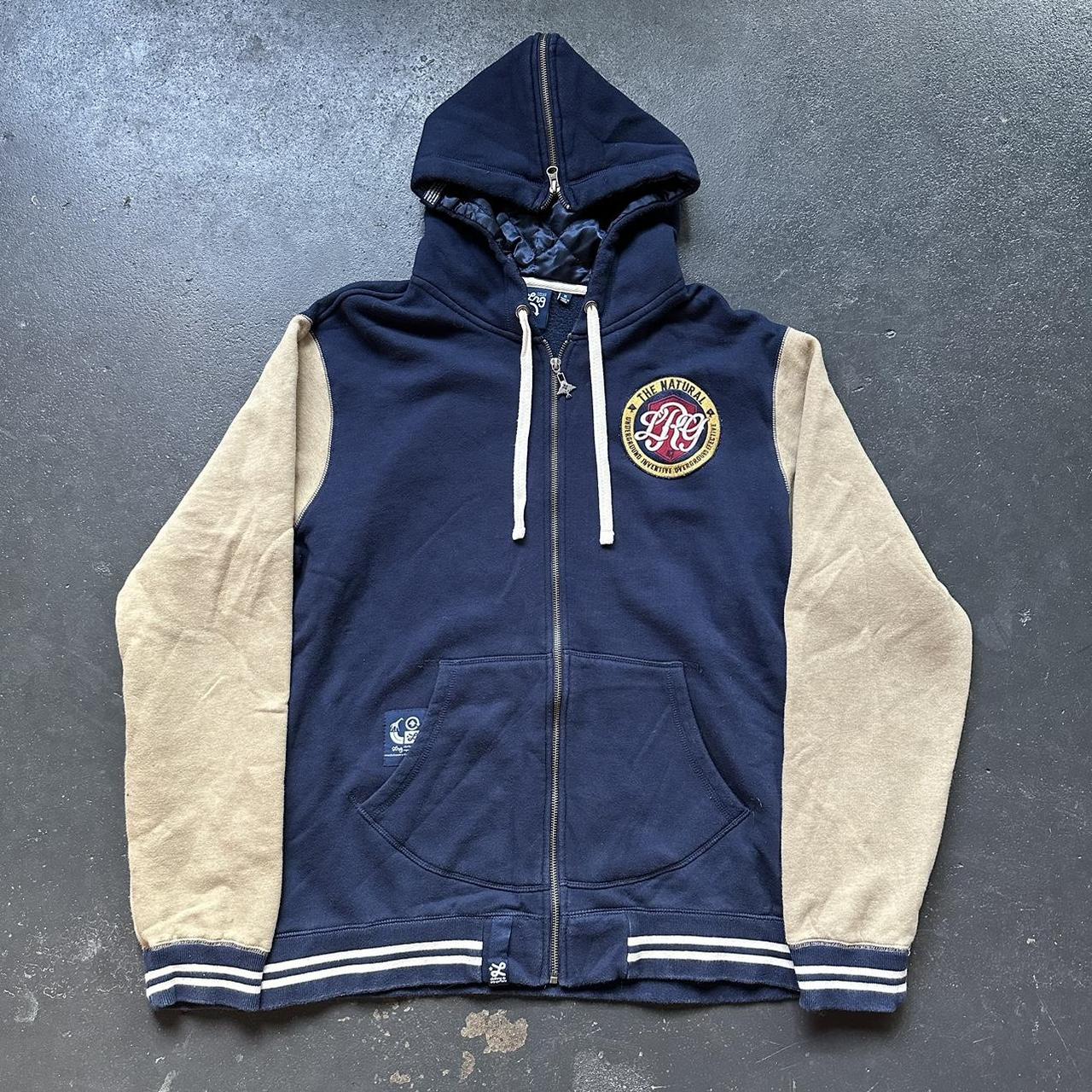LRG Lifted Research Group Varsity Style Zip up... - Depop